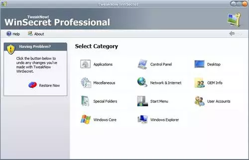 使用 TweakNow WinSecret Professional 调整 Windows