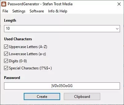 Creați fraze de acces sigure cu caractere personalizate, lungime cu PasswordGenerator