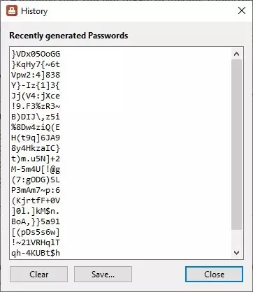 Гісторыя PasswordGenerator