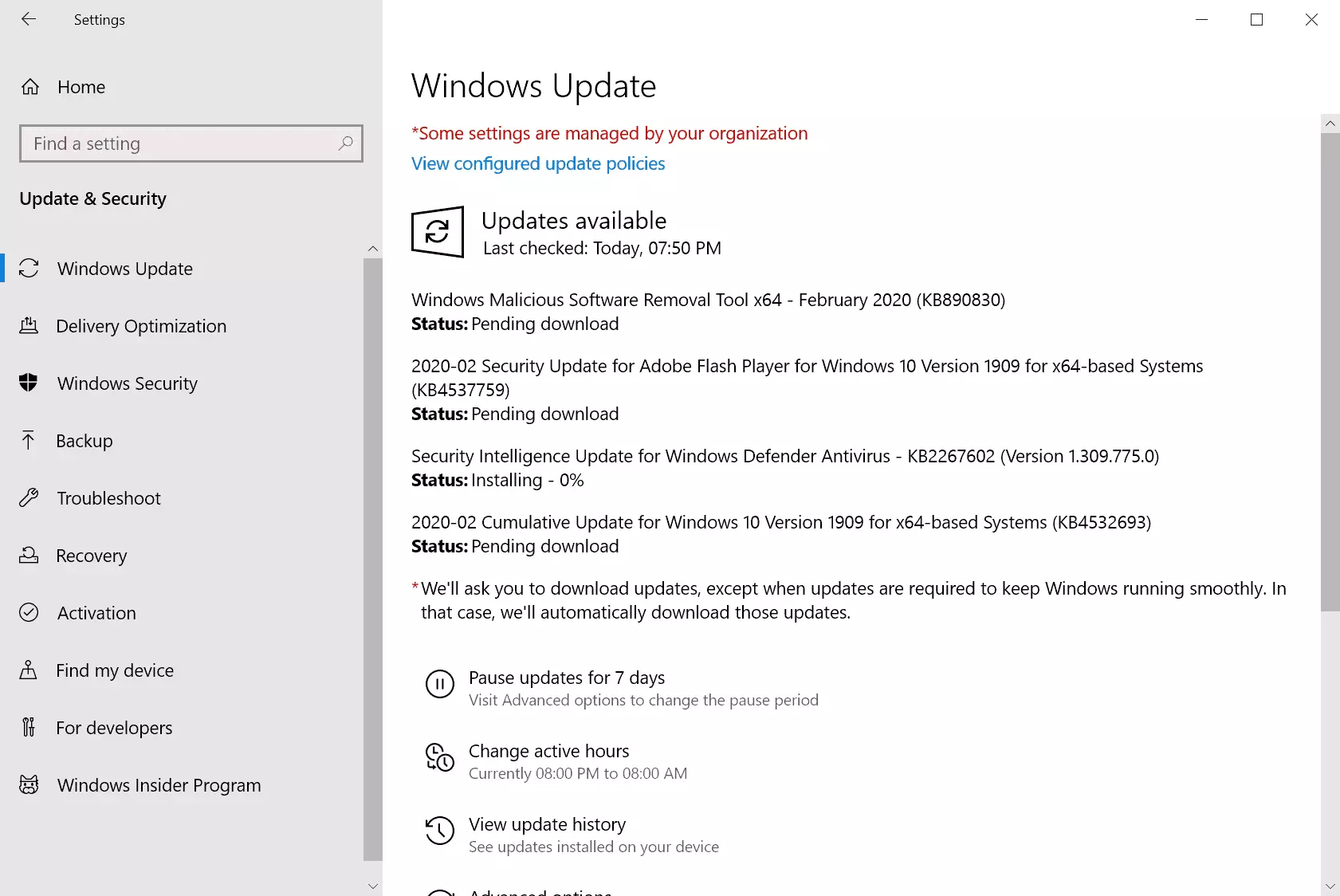 نظرة عامة على تحديثات أمان Microsoft Windows لشهر فبراير 2020