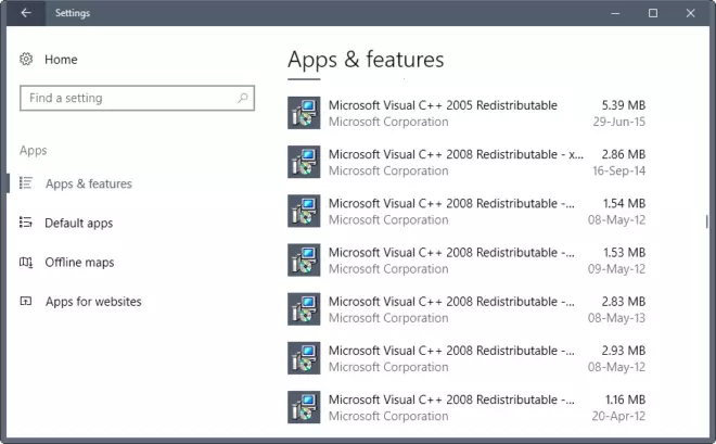 visuell c ++ redistributable