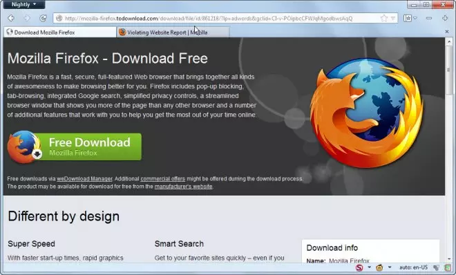 manipulowana dystrybucja firefox