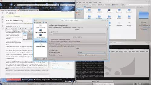 Поплочување на прозорецот на KDE 4.5 15161_3