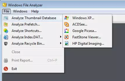 Windows analizator datoteka