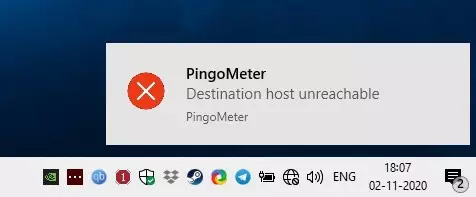 Hostiteľ Pingometer nie je dostupný