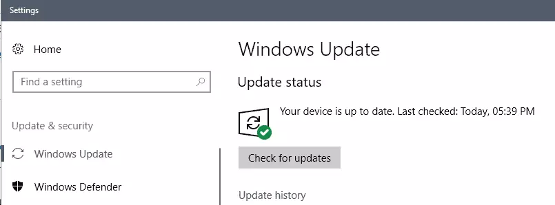 actualització de Windows