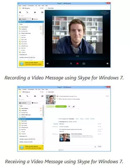 mesazhe video skype