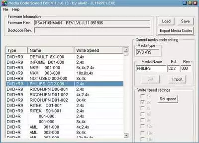 Media code speed edit