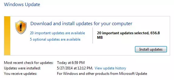 Windows uppfærslur júní 2014