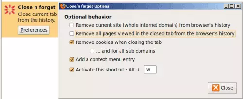 Премахване на следи от активни уебсайтове във Firefox