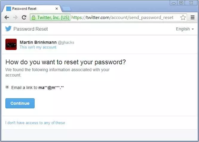 تنظیم مجدد رمز عبور