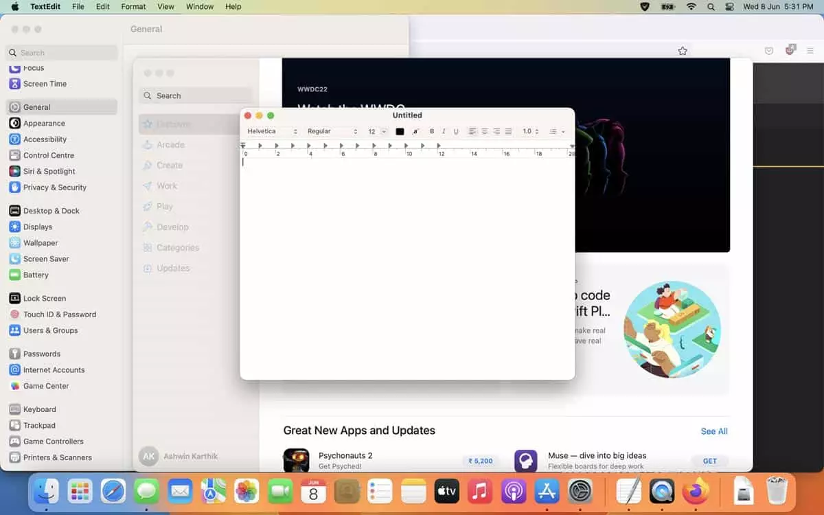 macOS Ventura слишком много окон приложений