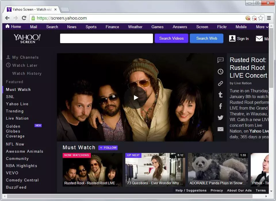 A mund të bëhet Yahoo Screen një konkurrent serioz i YouTube?
