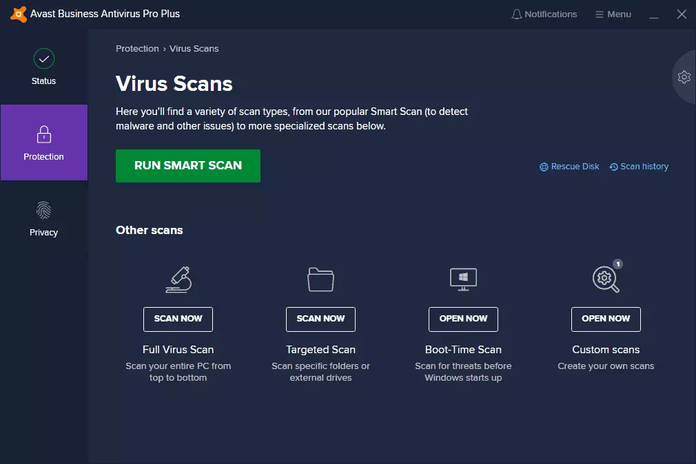 i-avast virus scan client