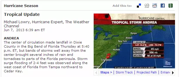 weather.com ċentru maltempata tropikali