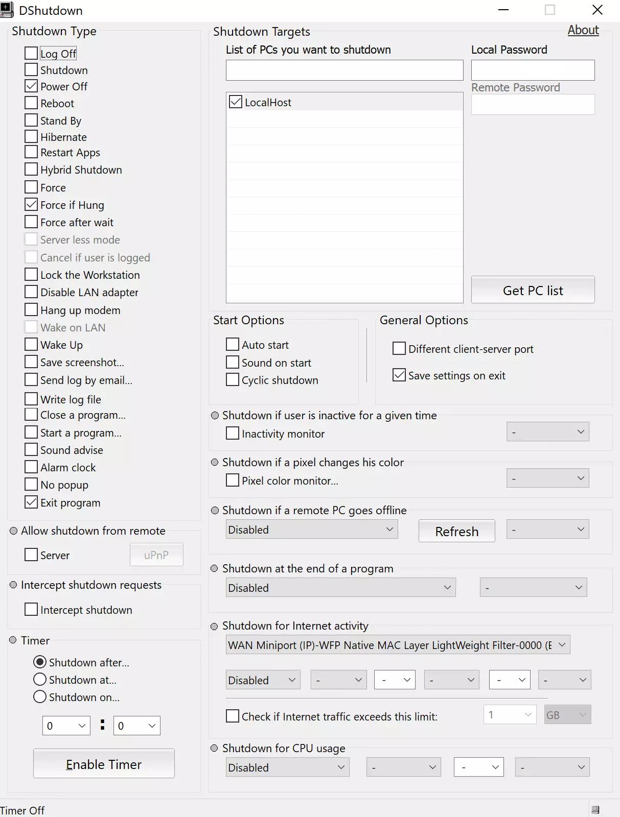 dshutdown apagar windows