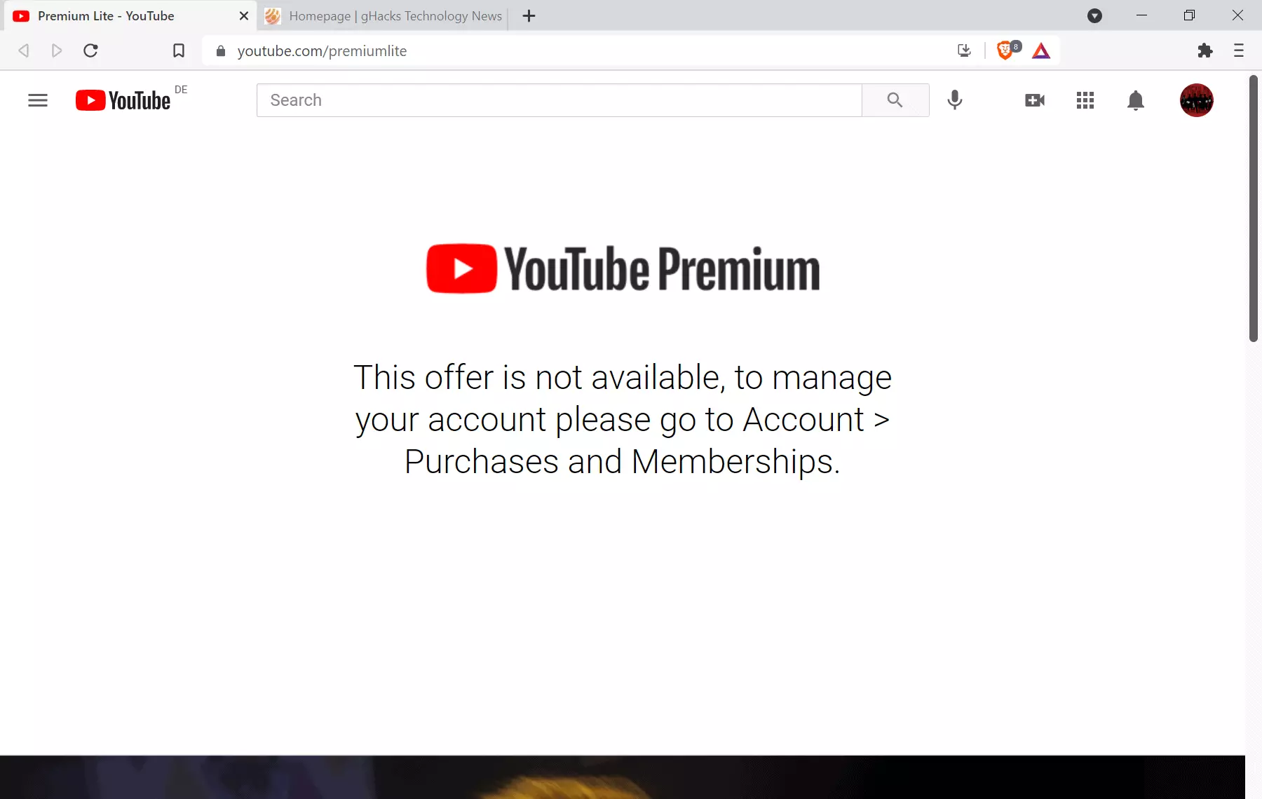 youtube premium lite