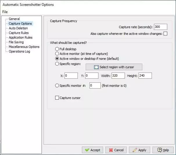 Automatic Screenshotter е безплатен инструмент, който заснема съдържанието на екрана на редовни интервали