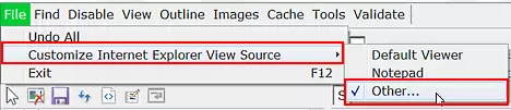 سفارشی کردن منبع مشاهده اینترنت اکسپلورر