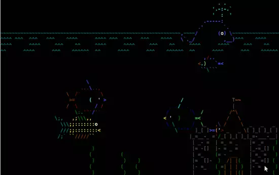 Iba ne-Linux ascii ejabulisayo nge-asciiquarium 15794_1