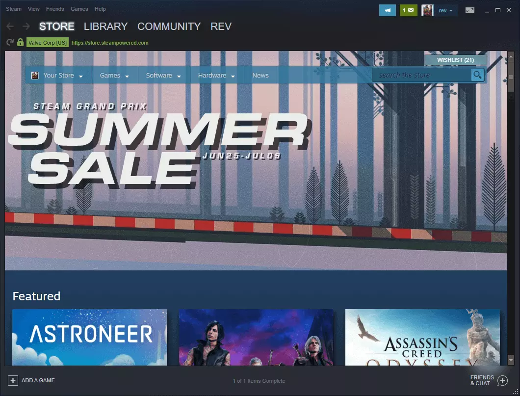 Steam Sommerschlussverkauf 2019