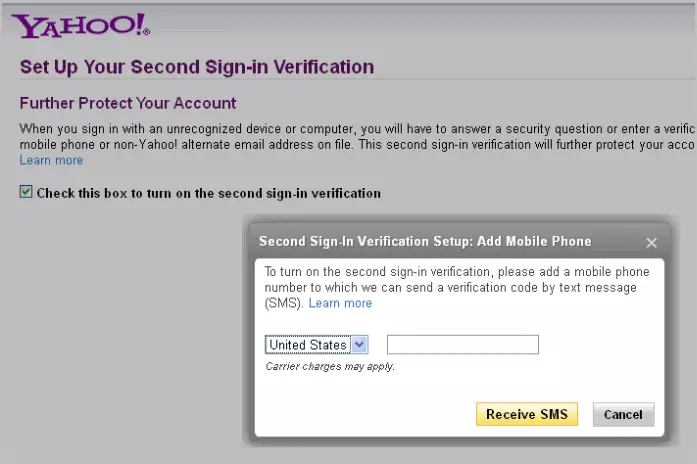 Yahoo! Melhora a segurança da conta com a segunda verificação de login