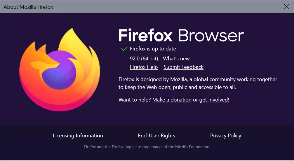 I-Firefox 92.0