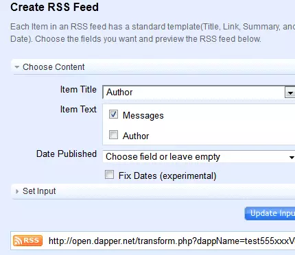 rss feed létrehozása