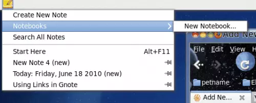 Gnote: alat cathetan Fedora 13 15938_1