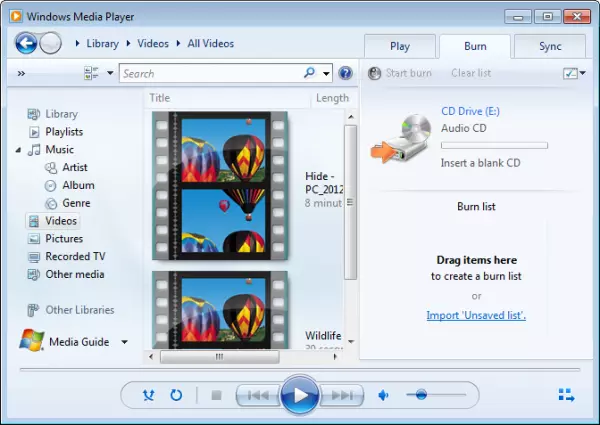 windows media player