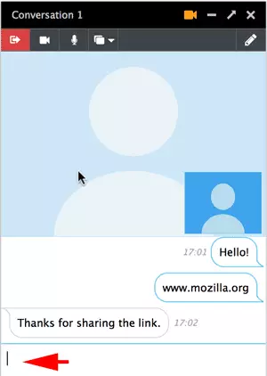 άμεσα μηνύματα firefox hello 41