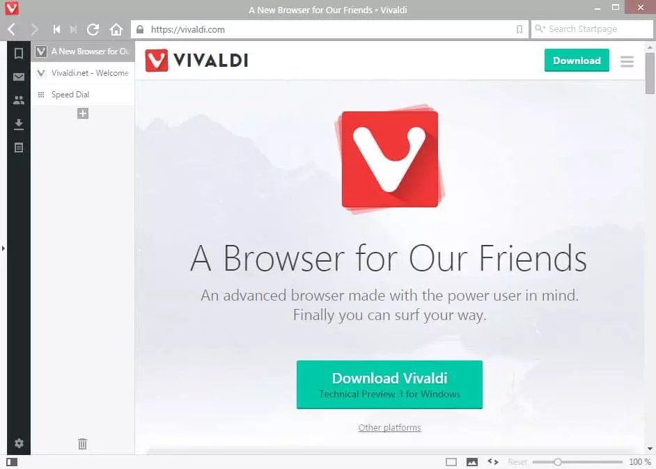 vivaldi tab hanya teks