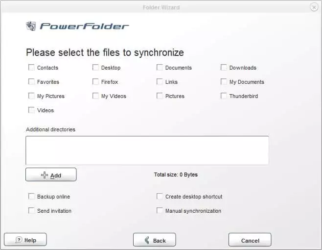 Software til sikkerhedskopiering og filsynkronisering PowerFolder 16090_2