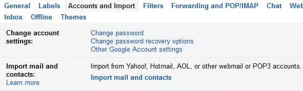 import e-mailů gmail