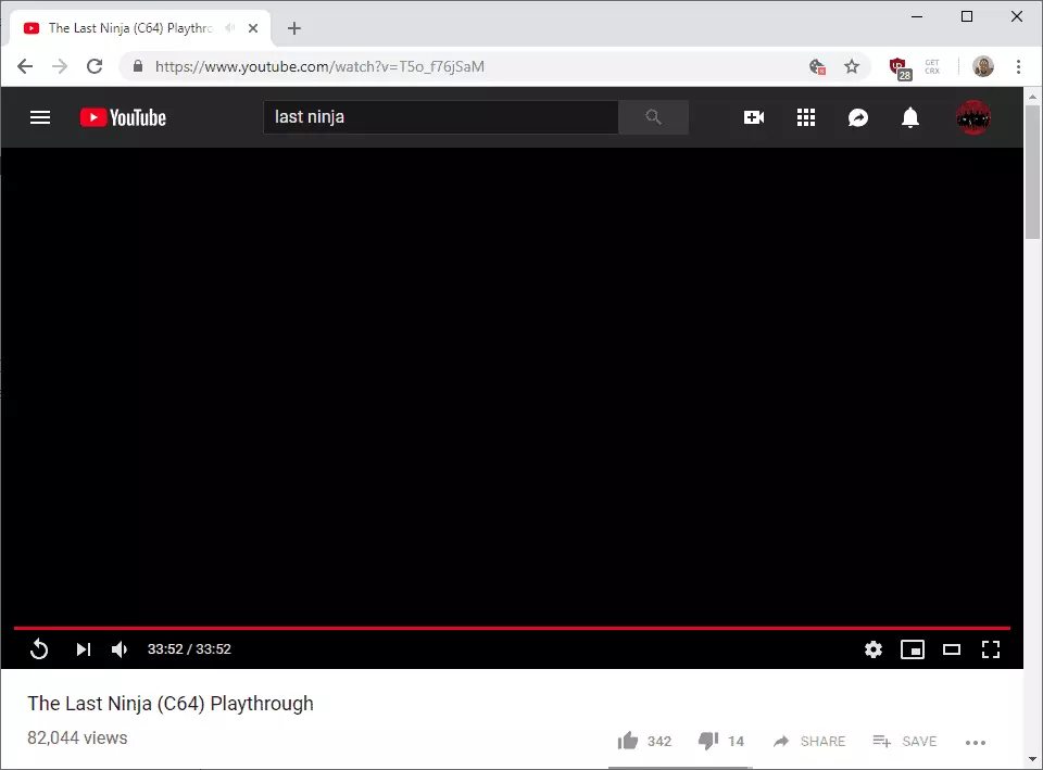 یوتیوب بدون ویدیو صفحه پایانی
