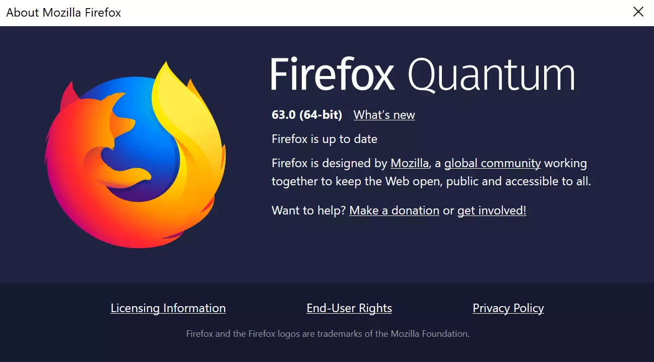 Firefox 63 stabila eldono