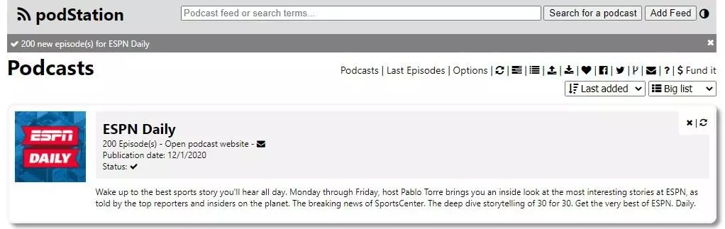 A Podstation rss feed hozzáadása 3