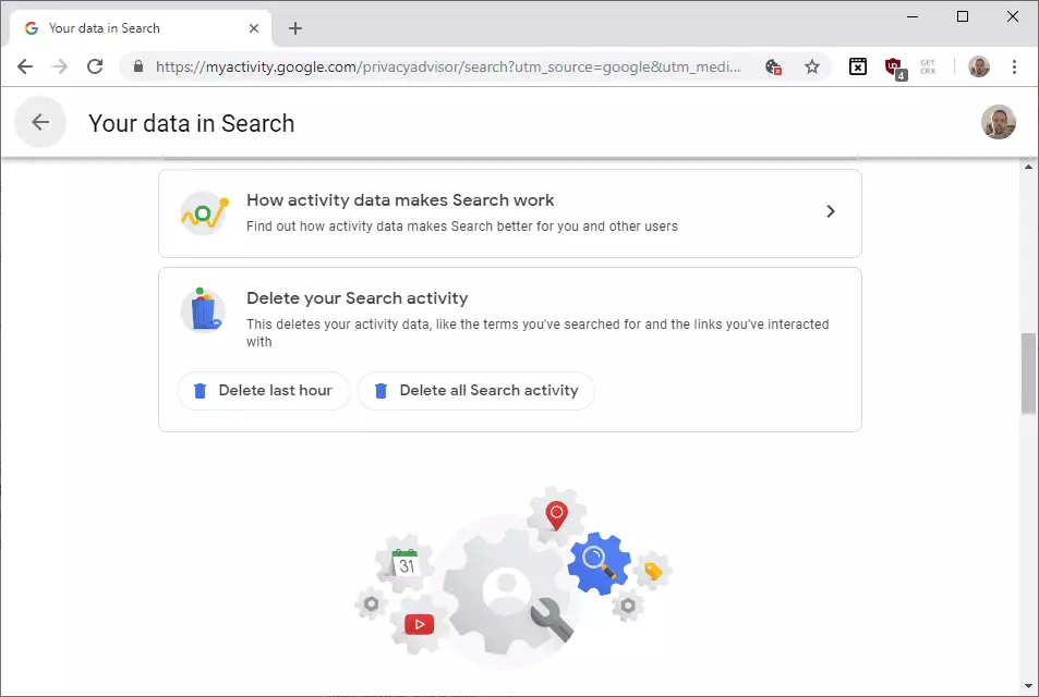 Google ја брише активноста за пребарување