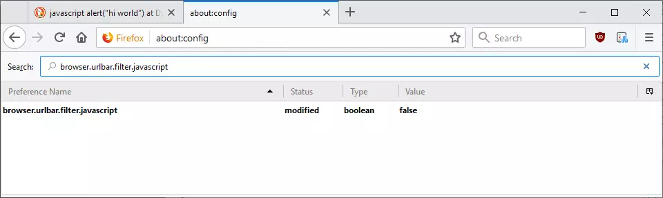Firefox bar javascript