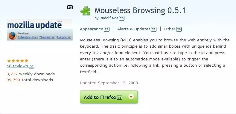 mouseless browsing