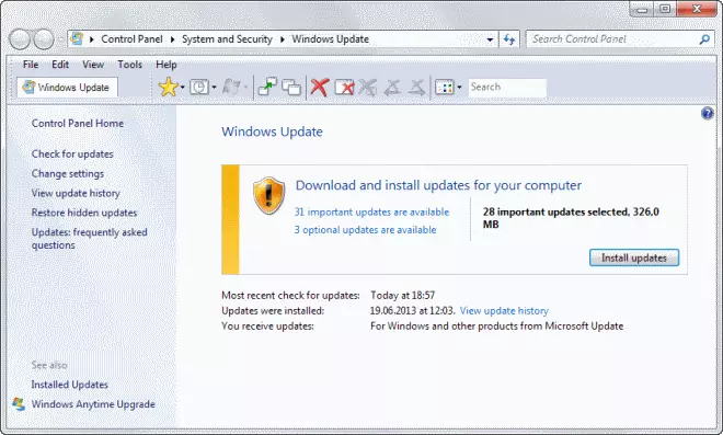 Aktualizacja systemu Windows