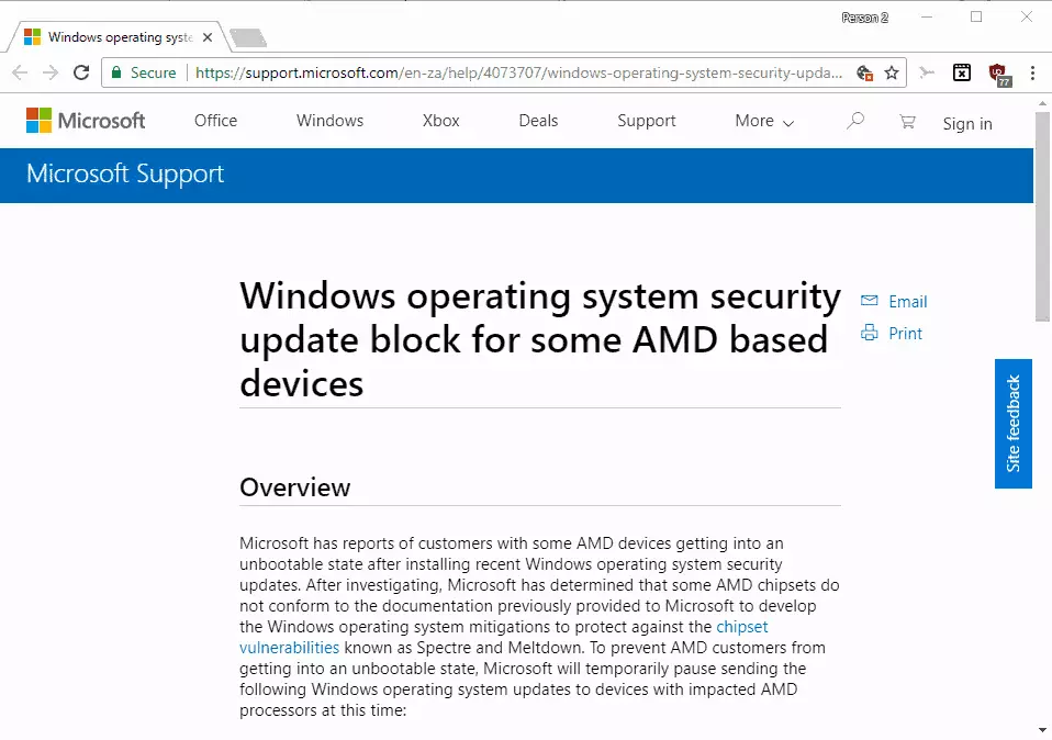 Windows ブルー スクリーン AMD