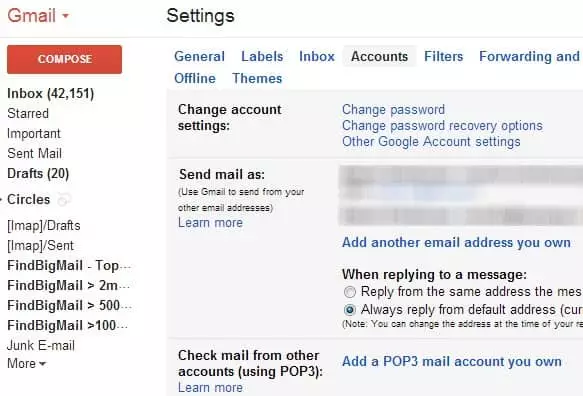 verificați gmail mail pop3