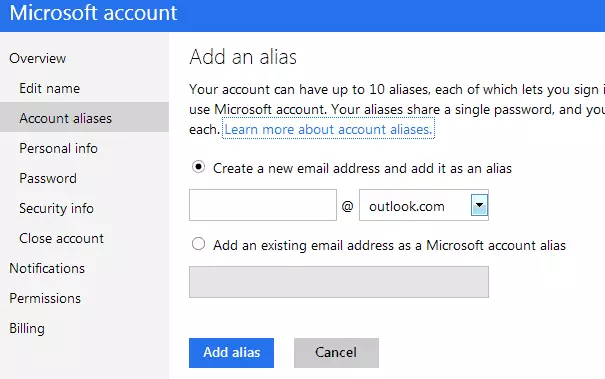 Microsoft pikeun mareuman akun numbu dina Outlook.com