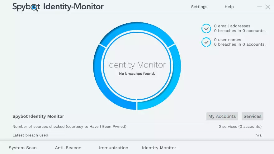 Μια ματιά στο Spybot Identity Monitor για Windows