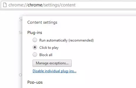 Chrome zum Abspielen klicken