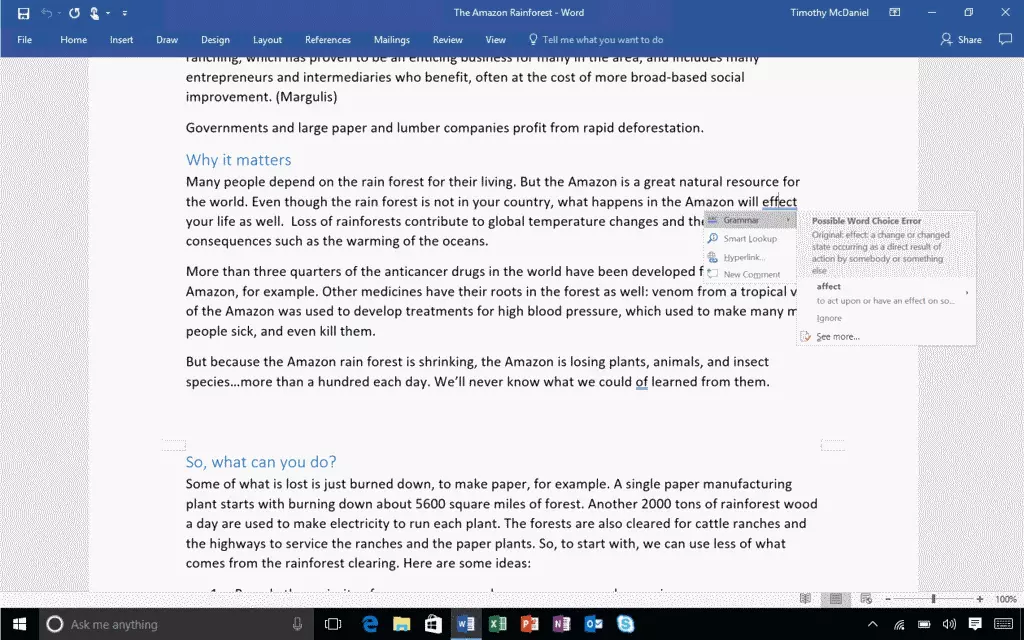 word 2016 编辑器选择错误