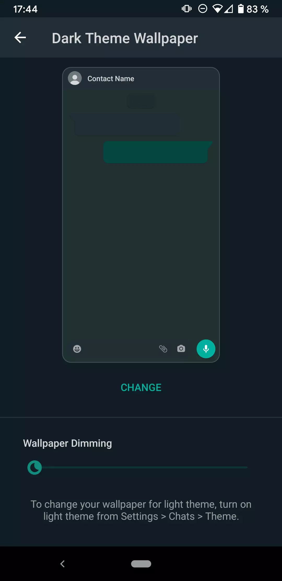 WhatsApp přidává možnost nastavení vlastních tapet pro jednotlivé chaty a témata 16745_2