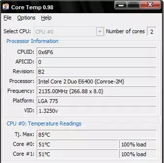 temperatura central