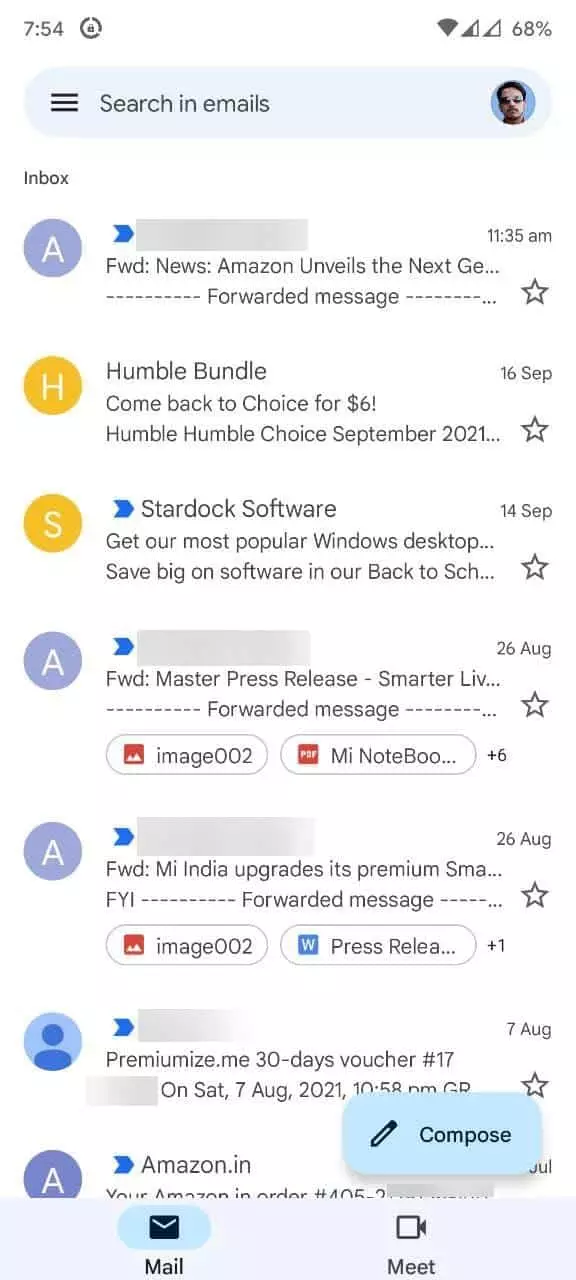 Gmail ਐਪ ਸਮੱਗਰੀ ਜੋ ਤੁਸੀਂ ਡਿਜ਼ਾਈਨ ਕਰਦੇ ਹੋ